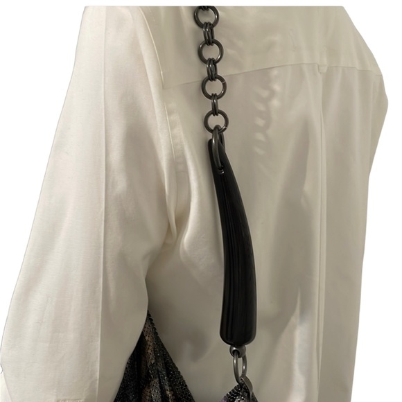 Laura B | Bags | Laura B Metal Mesh Pleated Horn Purse Never Used In ...